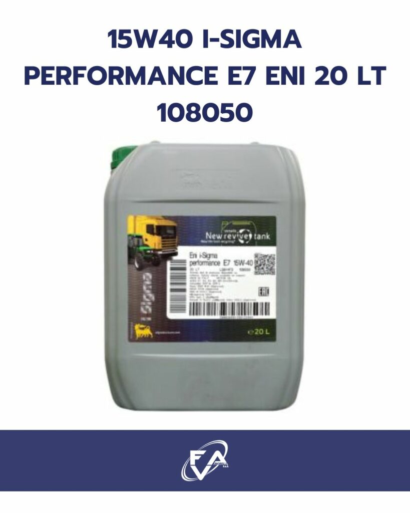 15W40 i-SIGMA PERFORMANCE E7 ENI 20 Lt 108050 | F.A.V. di Amorelli ...