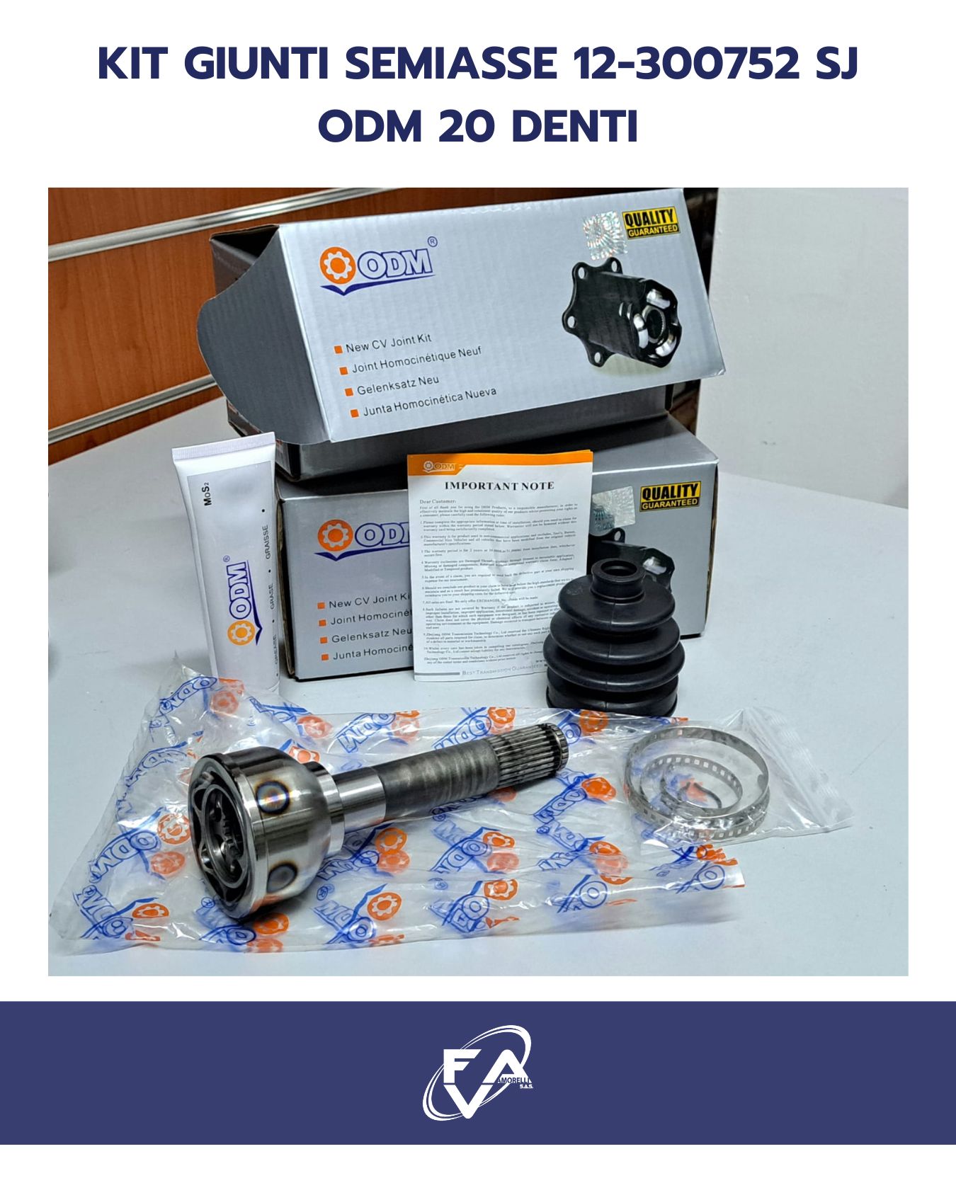 KIT GIUNTI SEMIASSE 12-300752 SJ ODM 20 DENTI | F.A.V. di Amorelli Vincenzo & C. s.a.s.